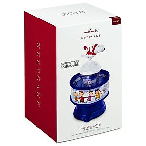 Hallmark Keepsake Christmas Ornament 2018 Year Dated, The Peanuts Gang Snoopy Skates! With Music, Light and Motion