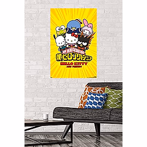 Trends International My Hero Academia x Hello Kitty and Friends - Group Wall Poster, 22.375" x 34", Unframed Version