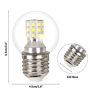 KCO Lighting LED Bulb 7W Ball LED Bulbs (60W Halogen Equivalent), E26 Medium Base, 3000K Warm White 4 Pack, Clear Glass (4-Pack)