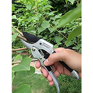 gonicc 8" Professional SK-5 Steel Blade Sharp Anvil Pruning Shears (GPPS-1001),Less effort. Pruning Scissors, Bonsai Cutters