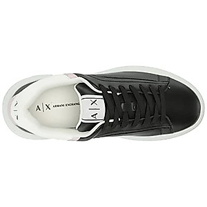 A|X ARMANI EXCHANGE Women's Super Platform Sneakers, Black, 9