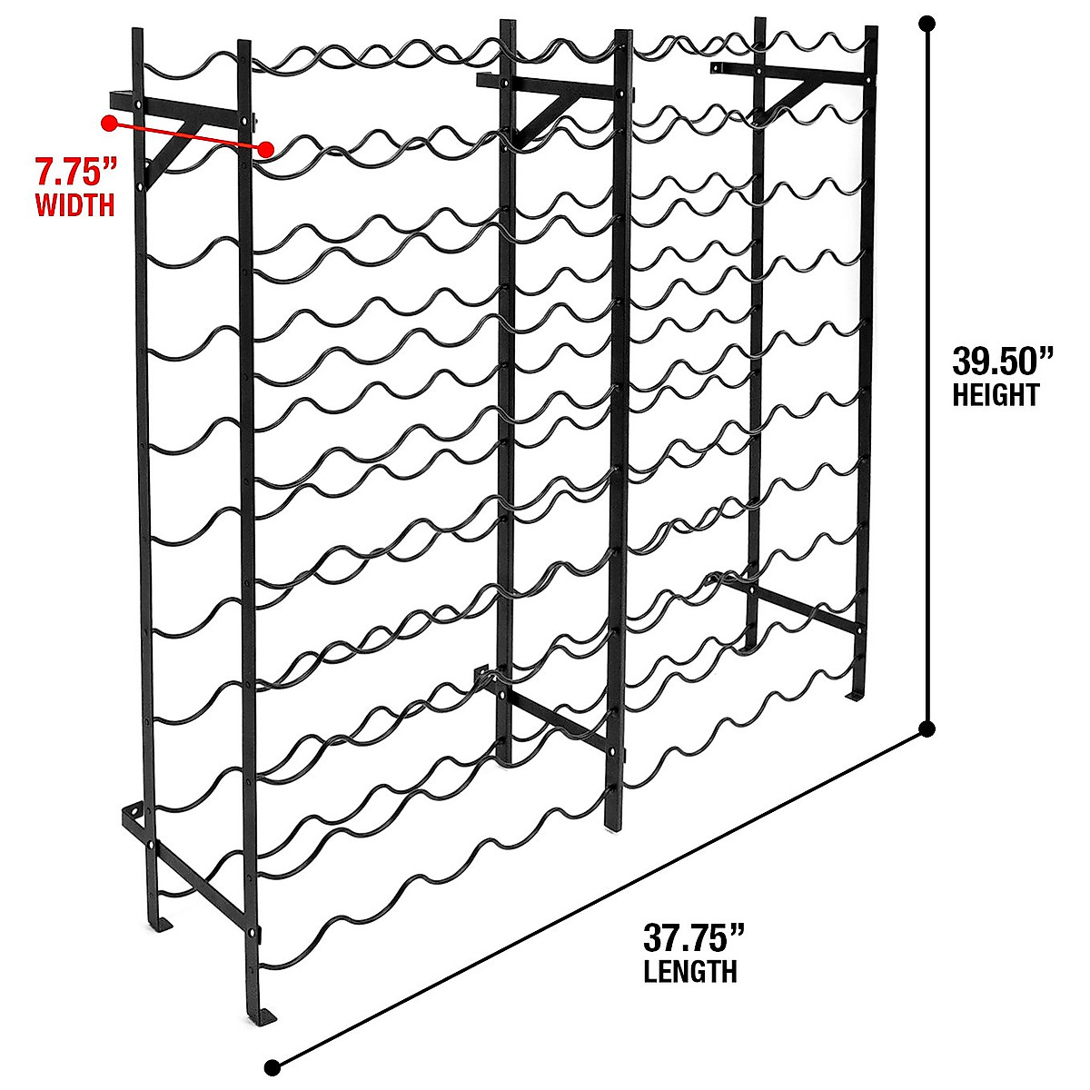 Sorbus Wine Rack Free Standing Floor Stand - Racks Hold 75 Bottles of Your Favorite Wine - Large Capacity Elegant Wine Storage for Any Bar, Wine Cellar, Kitchen, Dining Room, etc (100 Bottles)