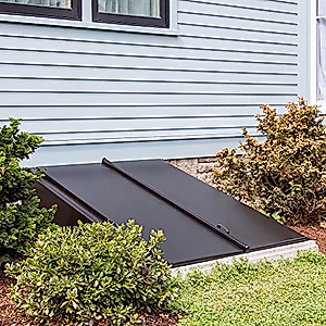 BILCO Size B Basement Door - Powder Coat Finish and keyed Lock kit (White)