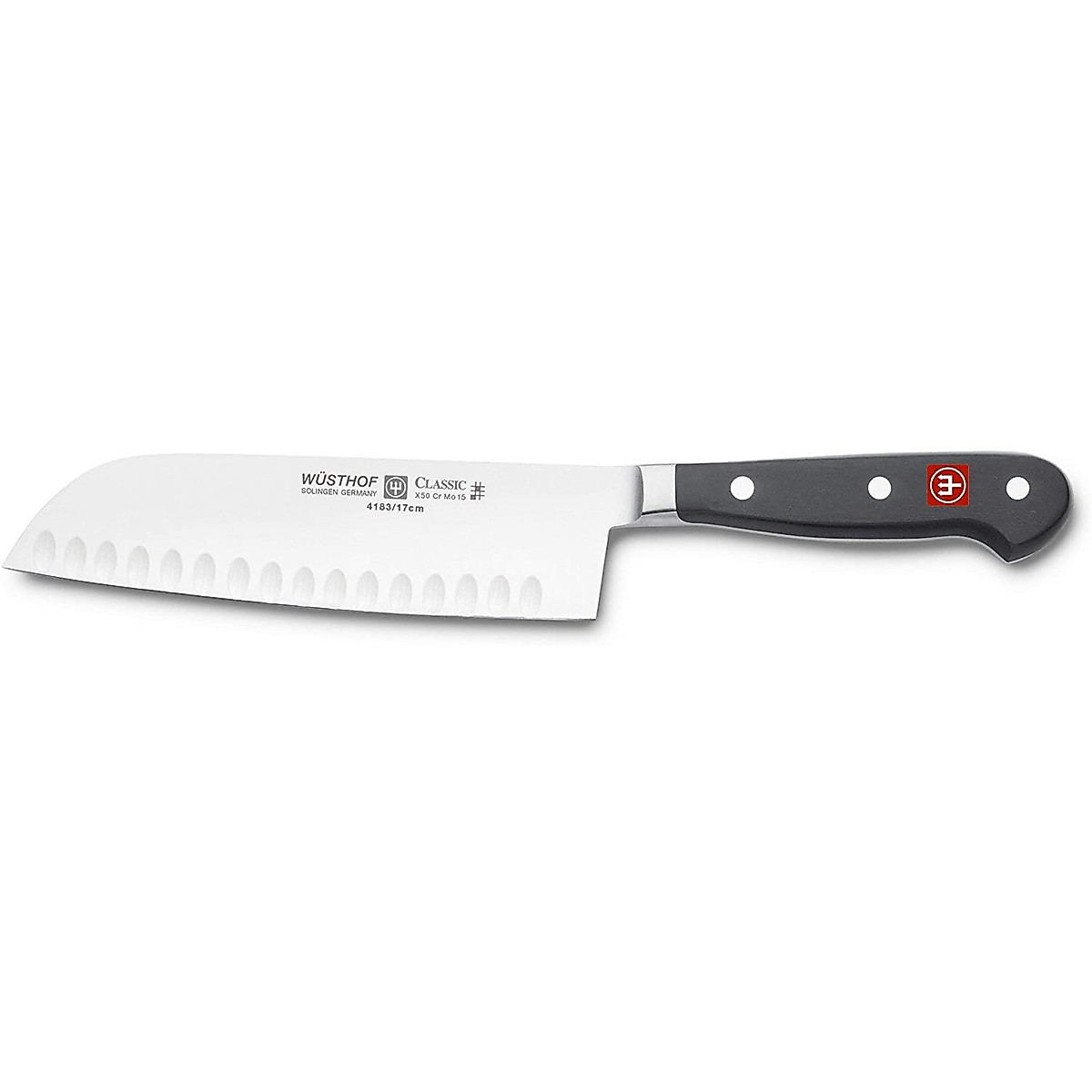 Wusthof Trident 4183 Forged Santoku with Granton Edge Knife - Classic 7" Blade