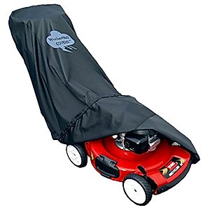Lawn Mower Cover - Waterproof, Premium Heavy Duty - Manufacturer Guaranteed - Weather and UV Protected Covering for Push Mowers - Secure Draw String and Large Size for Universal Fit