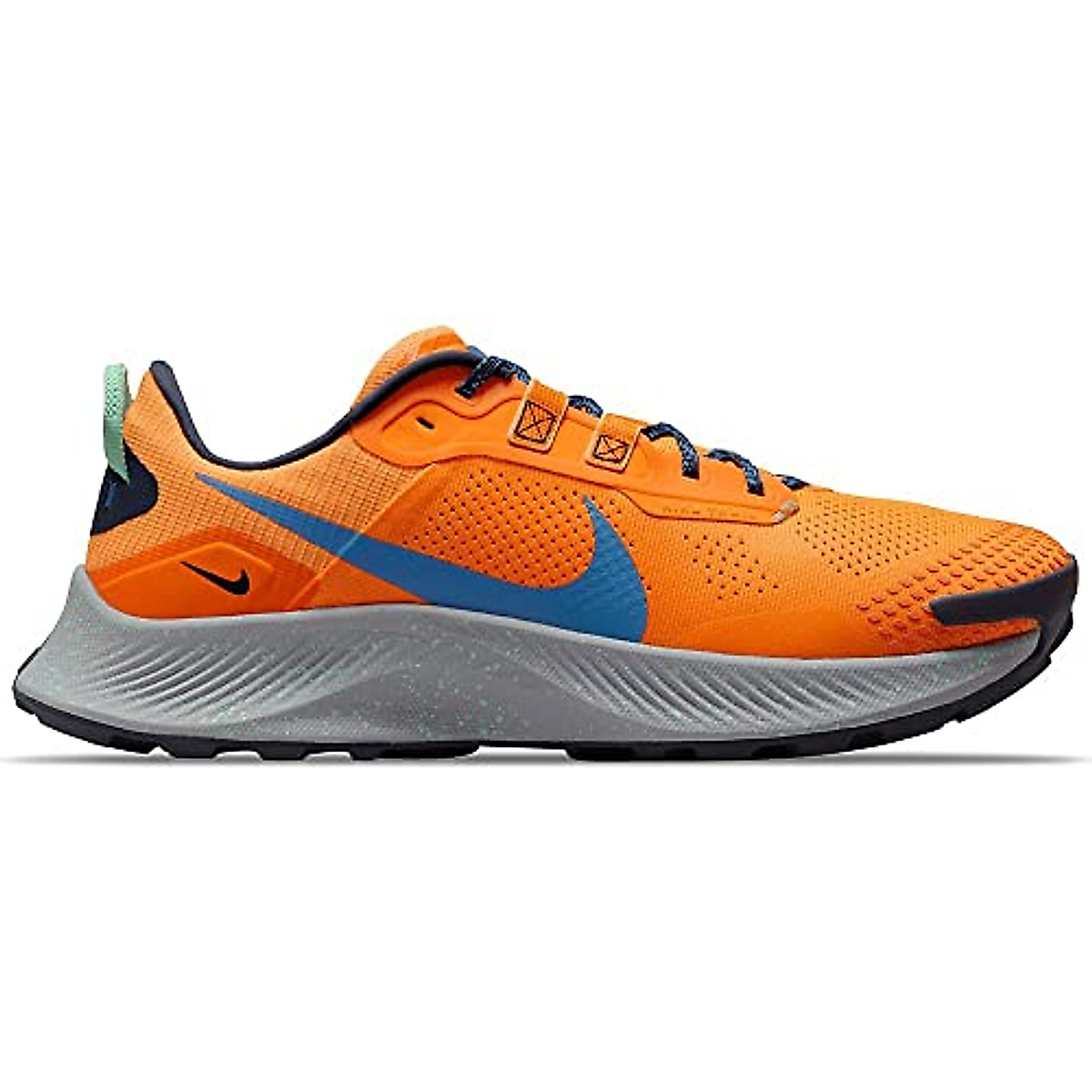 NIKE mens Pegasus Trail 3 shoes, Total Orange/Signal Blue, 10.5