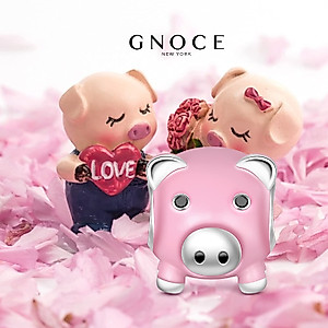 GNOCE "I Love Hotdog Hot Dog Charm Pendant Dangle 18k Rose Gold Plated With Cz 925 Silver Cute Pizza Hot Dog Bead Fit Women Snake Chain Charm Bracelet Necklace Jewelry Gift