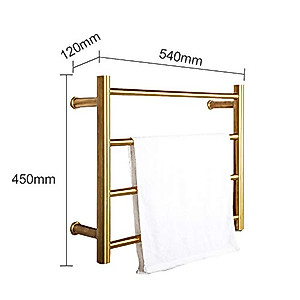 Bathroom Towel Warmer Electric Heated Towel Rack, Electric Heated Towel Drying Rack, 10-Bar Wall Mounted Towel Warmer with Timing Function, 304 Stainless Steel Polished Heated Towel Rail for Bathroom,