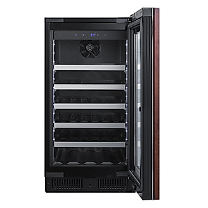 Summit CL18WCPNR 18-inch wide 29 Bottle Capacity Wine Cellar Built-In or Freestanding Use, Panel Ready (RHD, Wine)