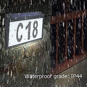 JCYANG Outdoor LED Solar Light Address House Numbers Letters Waterproof Solar Lamp Home Garden Porch Door Decoration Led House Numbers