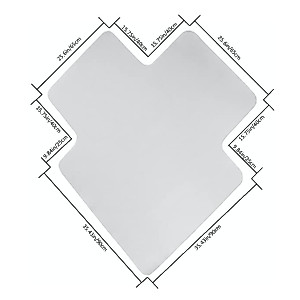 PVC Floor mat for L-Shaped desks (Non-Studded), Transparent