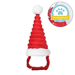 POPETPOP Guinea Pig Costume - Cat Santa Hat Pet Christmas Hat Santa Claus Cap Head Accessories for Rabbit Hamster Guinea Pig Rats Kitten and Small Animals