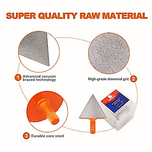 Diamond Drill Bit - BRSCHNITT 1/4 1/4 5/16 3/8 inch for Porcelain Tile Ceramic Stone Granite Marble,Diamond Beveling Chamfer Bit