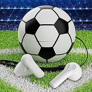 Football Creative Headset, Wireless Bluetooth Headset, High Definition Resolution 10mm Unit, Two Ear Call Stereo, Waterproof, for Sports