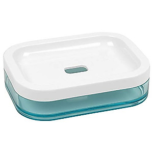 Locco Decor 5 Pieces Acrylic Modern Style Bathroom Vanity Accessory Set with Trash Can-White