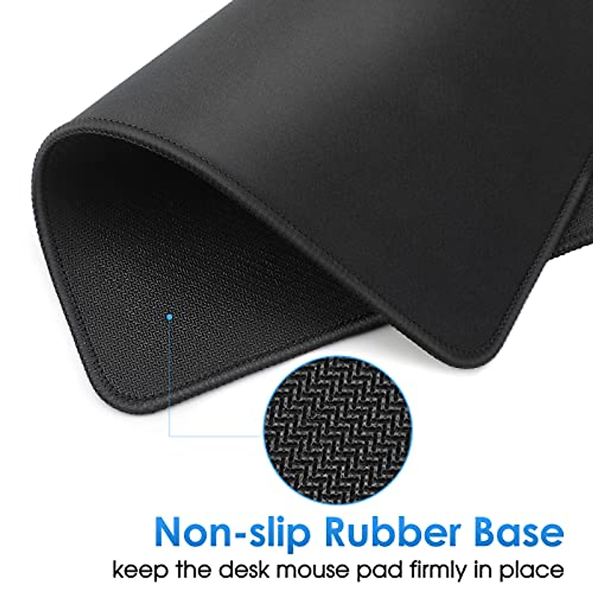 KTRIO 10 Pack Mouse Pad, Small Mouse Pads with Stitched Edges, [30% Larger] Mousepads Bulk Non-Slip Rubber Base, Waterproof Mouse Pad for Computers, Gaming, Office & Home, 11 x 8.5 x 0.12in, Black