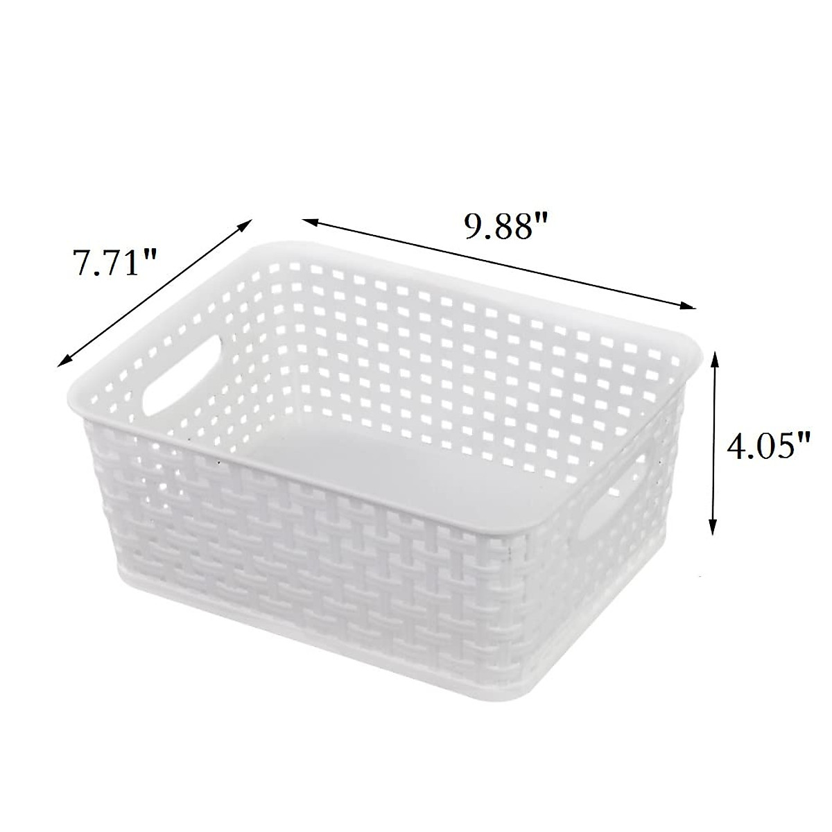 Bblina Small Weave Storage Basket, Plastic Basket Bins for Storage Set of 6