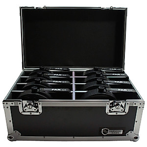 Harmony Audio Cases HC8SLIMPAR64 Light Flight Road Case Compatible with Chauvet SlimPAR 64 x 8