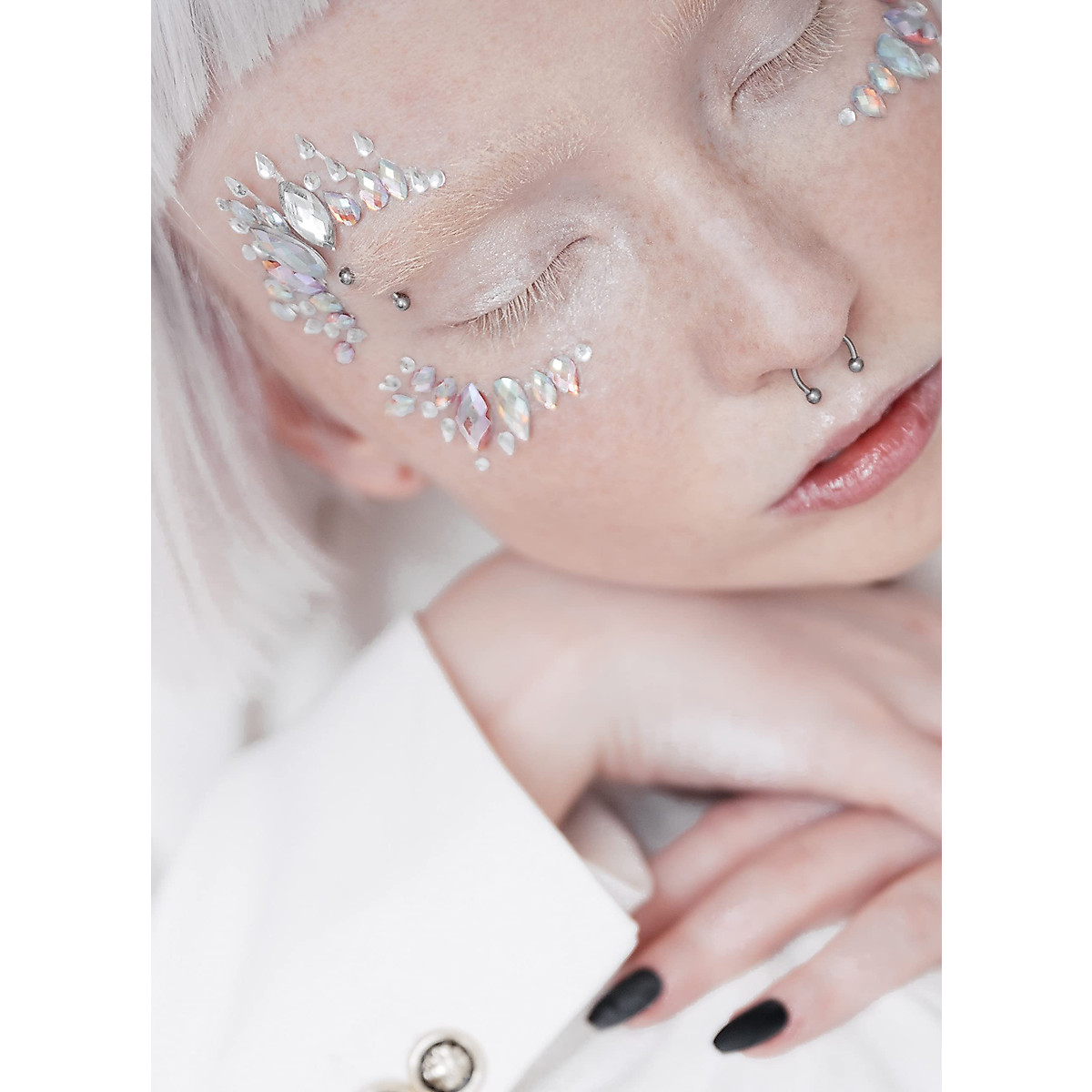 VitaCool Magnetic Septum Nose Ring Stainless Steel Horseshoe Fake Septum Fake Nose Rings 20G Faux Non Piercing Fake Nose Ring Piercings Hoop for Women Men (T20-Piece set)