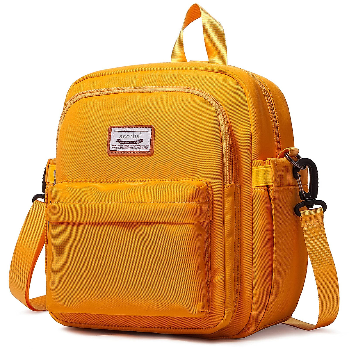 Scorlia Insulated Lunch Bag, Classic Backpack Style Lunch Tote for Women, Large Convertible Lunch Cooler Box with Side pockets for Girls, Kids, School, Office, Beach, Picnic, Black