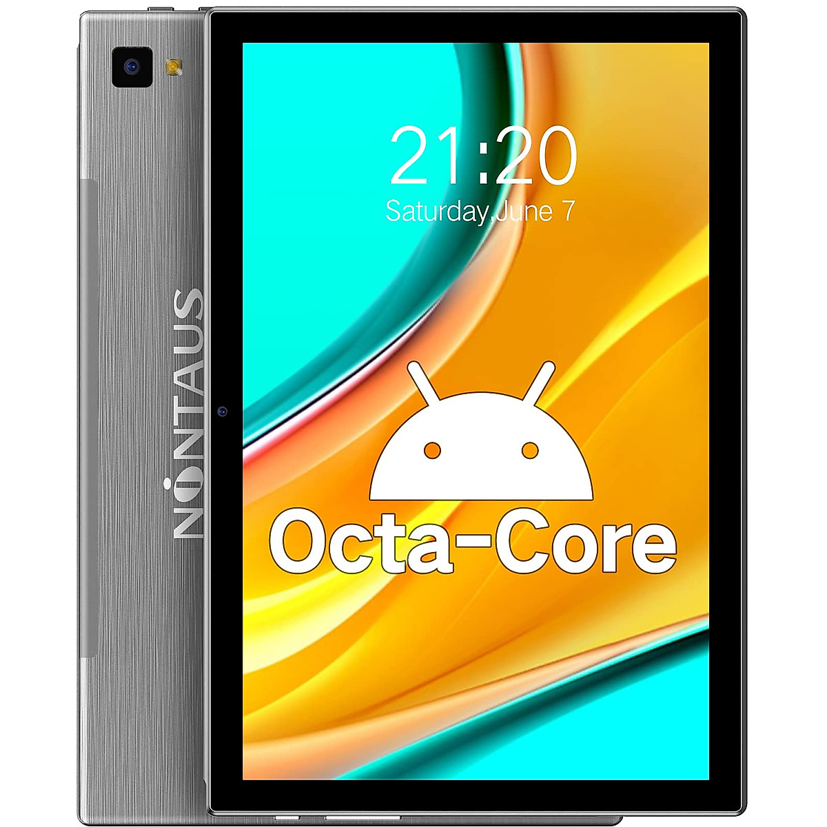 NINTAUS Tablet 10 inch, 5G WiFi Tablet with Android 9.0 OS, Octa-Core Processor Tablet PC, 2GB RAM, 32GB ROM, IPS HD Display, 13MP Front Camera, 6000mAh Battery, Bluetooth, GPS, Grey