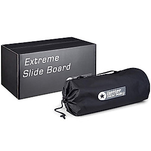 Better Hockey Extreme Slide Board - Portable IceHockey Training Aid, For Stamina, Endurance, Strength, Agility and Speed - Used by the Pros, Adjustable Length, With 3 pair of Booties, Size S, M, and L