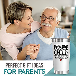 Father's Day Gifts For Dad, Mother's Day For Mom, Grandpa, Grandma Birthday, Christmas, Mothers Day, Father's Day Gifts, New Father Gifts For Men, New Mom Gift For Women, 20 Oz Stainless Steel Tumbler