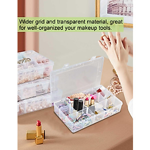 YVUDW Tackle Box Organizer Plastic Jewelry Box with Dividers Snackle Box Charcuterie Container Bead Organizer Containers Craft Storage Organizers 4 Pack