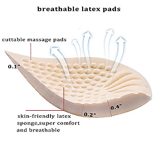 PRETTYWELL Bra Pads Inserts, 2 Pairs Latex Bras Inserts for Sports Bras, Bra Cups Inserts for Bikini Tops (Beige, S)