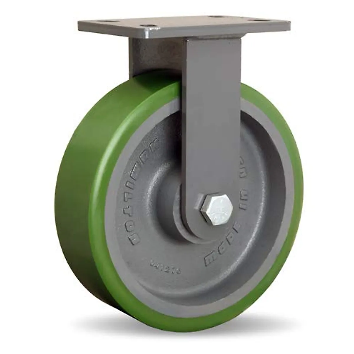 R-ES-13DT Precision Extended Service Rigid Caster w/Duralast 10 in Polyurethane (95A) on Iron Core Wheel, 3 in Face, 2,400 lb Capacity