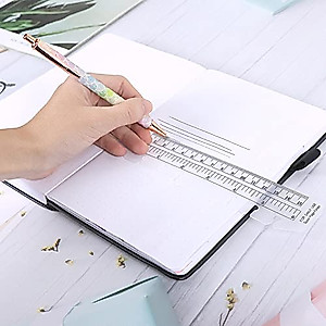 10 Pack Clear Ruler Bookmark Plastic Binder Divider A6 Straight Ruler Page Markers Today Planner Page Finders for A6 6 Ring Notebook Binder Refillable Journal