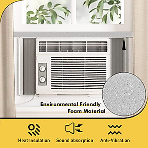 Powrocket Window Air Conditioner Insulation Foam Strip 2 x 1 Inch,High Resilience Window Seal Weather Stripping Tape with Adhesive,Window AC Installation Kit,6.5 Feet Long x 1 Roll