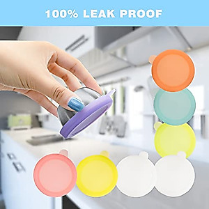 6x1.6oz Salad Dressing Container To Go, Stainless Steel Condiment Containers with Lids, Reusable Sauce Containers for Lunch, Easy Open, Leakproof(Includes 2 Extra White Lids and 1 Cleaning Brush)