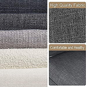 HOMERILLA Sectional Sofa, Modular Sofa, Modern Loveseat Living Room Seater Sofa with Armrest, Sleeper Bed Couch, Easy to Clean Sofa, L-Shape Sofa, 3-Seat Sofa, Dark Grey