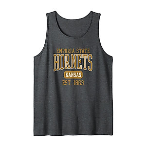 Emporia State University ESU Hornets Est Date Tank Top