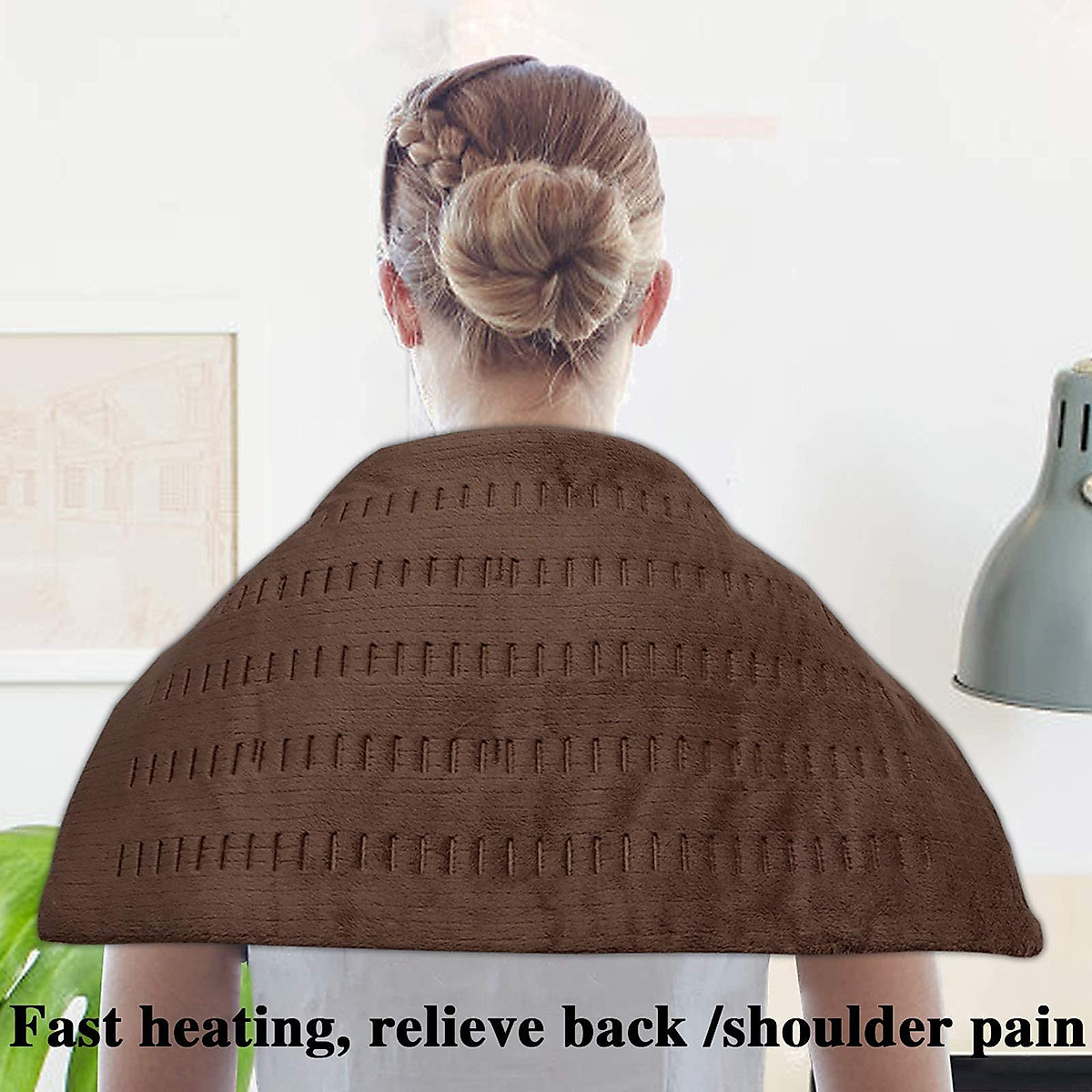 ZXU Electric Heating Pad for Back Pain and Cramps Relief, 12” x 24” Ultra Soft Hot Heated Pad with Moist Heat Therapy and Auto Shut-Off for Neck,Shoulder, Machine Washable