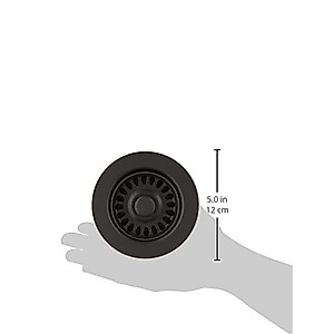 Houzer 190-9265 3.5" Drain Openings Sink Strainer, Matte Black