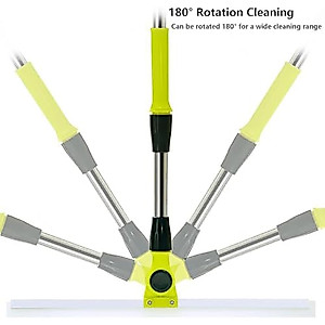 Silicone Air Broom with 51inch Long Handle Magic Broom Sweeper,Adjustable Broom Pet Hair Remover for Carpet,Kitchen,Concrete Floor,Bathroom Tile(Size:35cm/13.8inch (Width))