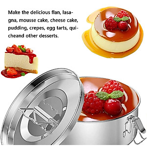 Flan Mold, Stainless Steel Flan Pan Mold with Lid(87 oz) Compatible with Instant Pot 8 qt [6qt avail] Flanera Flan Maker Quesillera Molde Para Flan, Flaneras Moldes Con Tapa