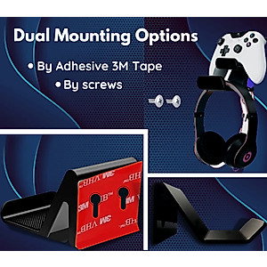 Alnoor USA Gaming Controller Holder, Game Controller Headset Stand Bracket for Xbox Series X S/Xbox one / PS5 / PS4 / NS/PC/Headset