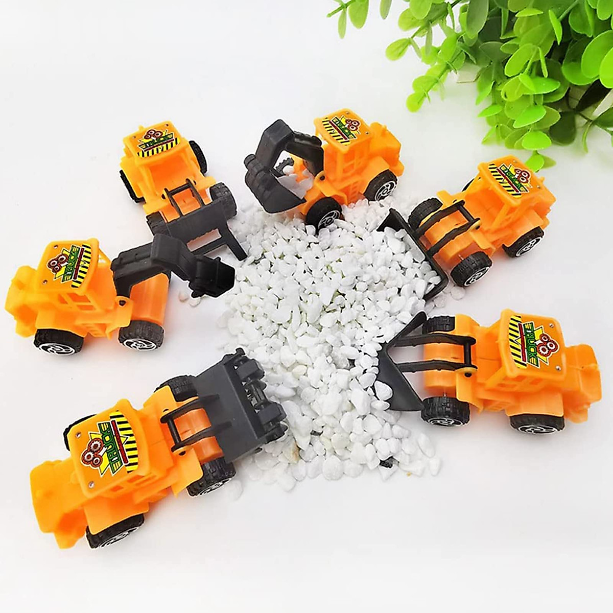 Newmemo 16pcs Construction Cake Topper Vehicles Cake Decoration Set Truck Excavator Tower Crane Cupcake Topper Traffic and Road Sign Decor Happy Birthday Party Supplies Favors for Kids Boys