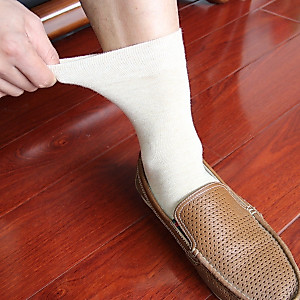 7DayOtter 98% Cotton Rich Odor Resistant Dress Socks for Husband Business Casual Socks 6Pack