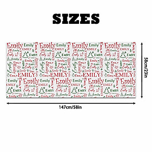 Artsadd Custom Christmas Wrapping Paper Rolls with Name Xmas Personalized Birthday Gift Wrapping Paper for Kids Men Women 58"x 23"