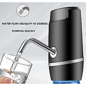 Water Bottle Pump,5 Gallon Water Dispenser,USB Charging Drinking Portable Electric Switch for Universal 3-5 Gallon Bottle for Outdoor Home Office