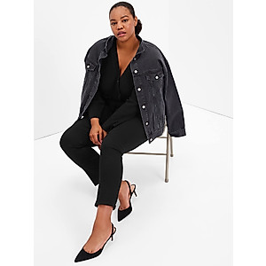 GAP Womens Classic Straight Fit Jeans, Black Wash, 27 Long US