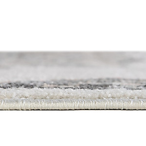 Unique Loom Parker Collection Area Rug - Kokulu (4' x 6' Oval, Ivory/ Beige)