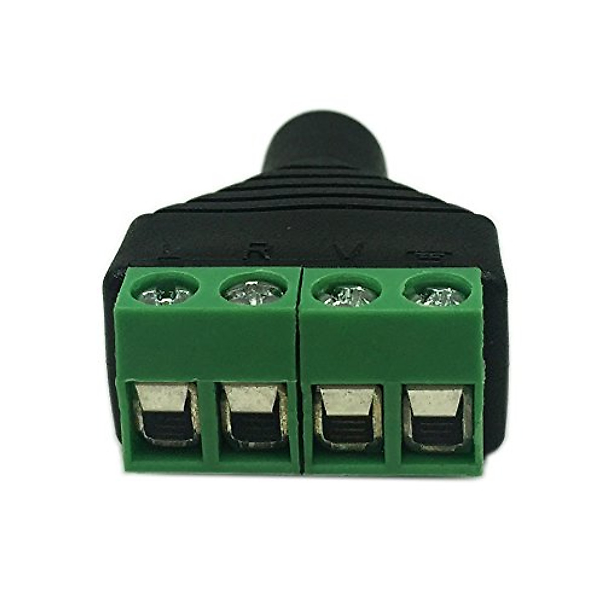 Cerrxian 3.5mm 4 Pole Female Jack Stereo Audio Video to 4 Screw Terminal Female Headphone Replacement Balum Converter Adapter (2-Pack)