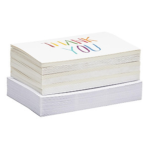 Juvale 48 Pack Thank You Note Cards with Envelopes for Kids Birthday, Baby Shower, Blank Inside (4x6 In)