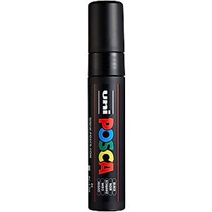 Posca Acrylic Paint Marker, Chisel Shaped, Black