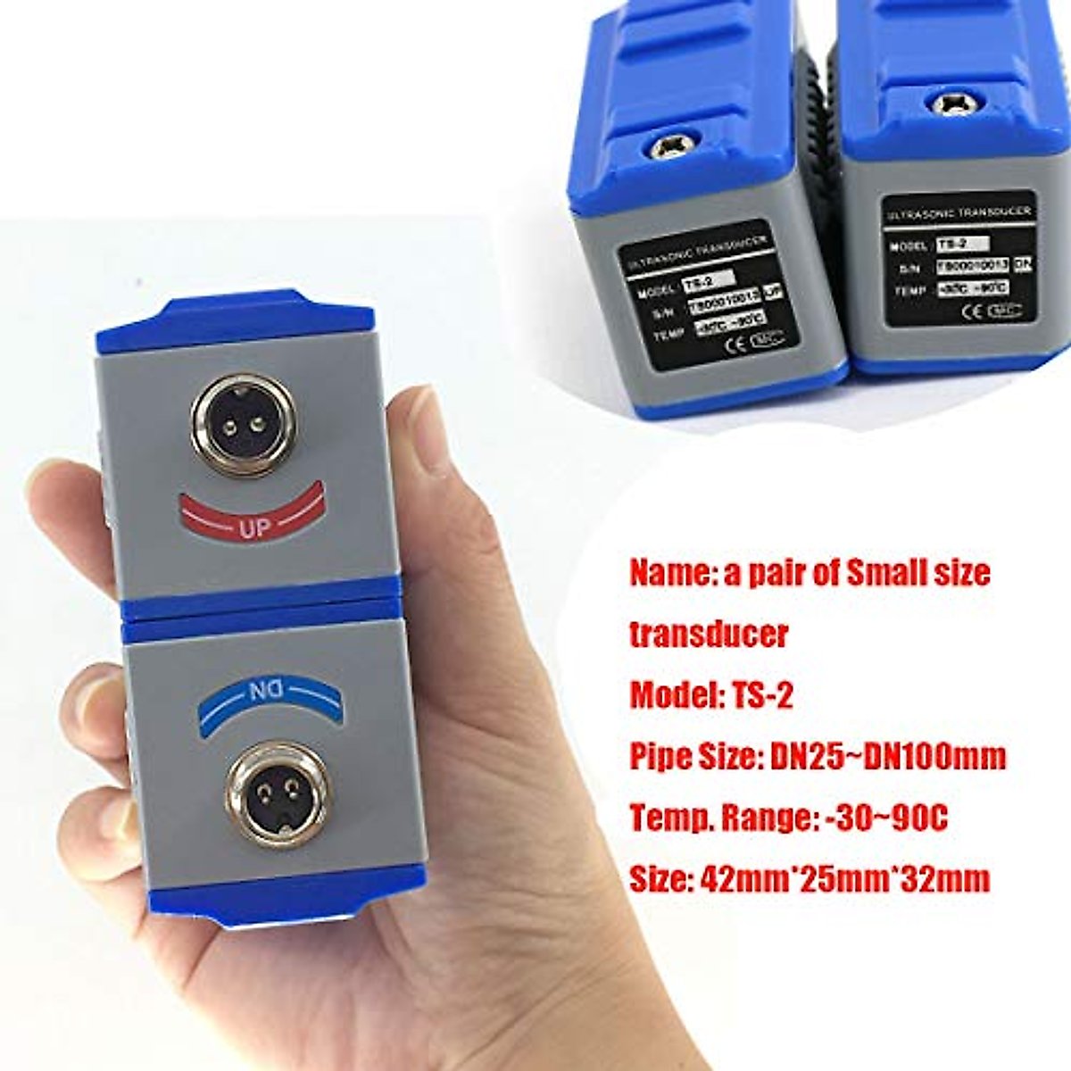 HFBTE TUF-2000B DN25~6000mm Ultrasonic Flow Meter Flowmeter with TS-2 TM-1 TL-1 3 Size Transducer